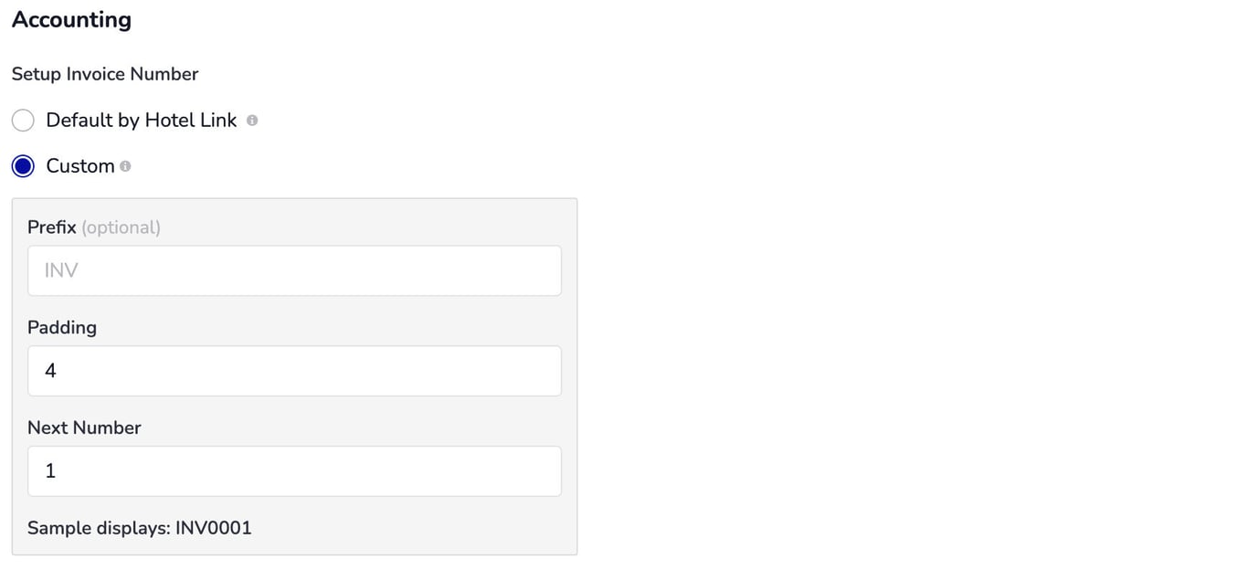 Customizing invoice numbers