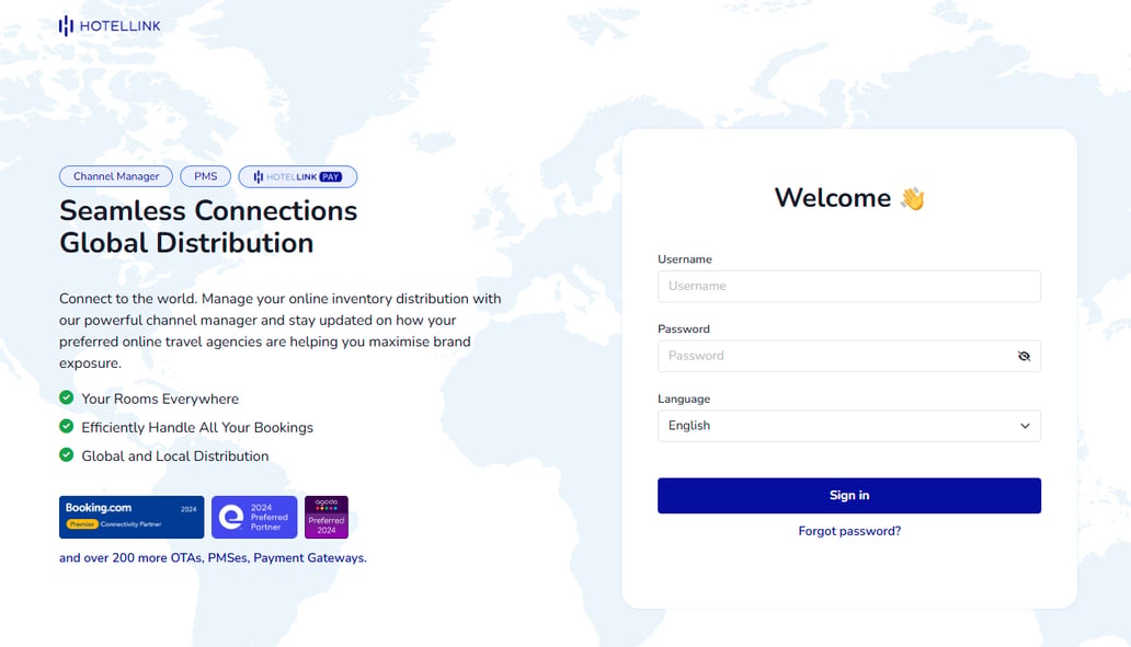How to log in Hotel Link Extranet