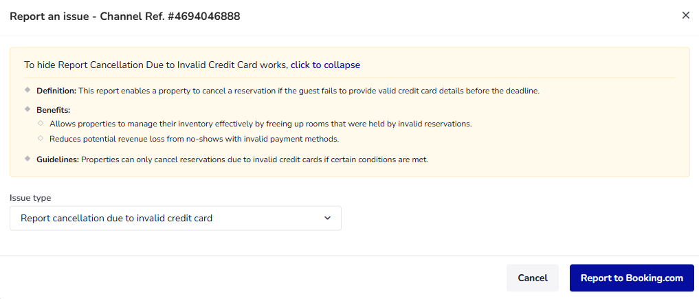 How to report issues with bookings from Booking.com?