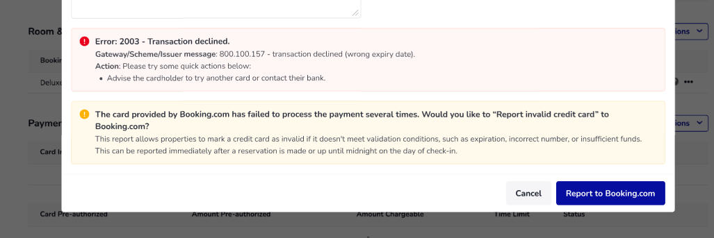 How to report issues with bookings from Booking.com?