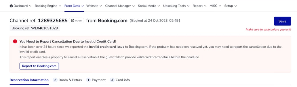 How to report issues with bookings from Booking.com?